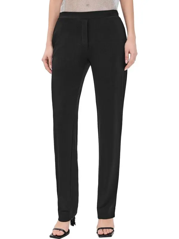Norma Kamali Flat Front Trousers - Black