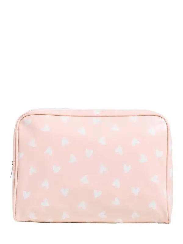 WEEZIE Large Toiletry Bag - Pink Hearts