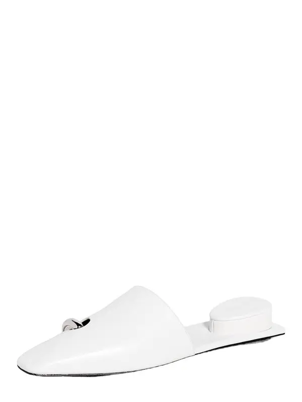 Tory Burch Pierced Mules - Bianco/silver