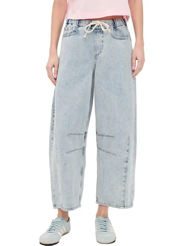 Marine Layer Drawstring Barrel Jeans - Light Wash