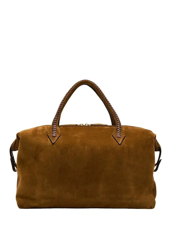 METIER Vérité City Suede Top Handle Bag - Tan