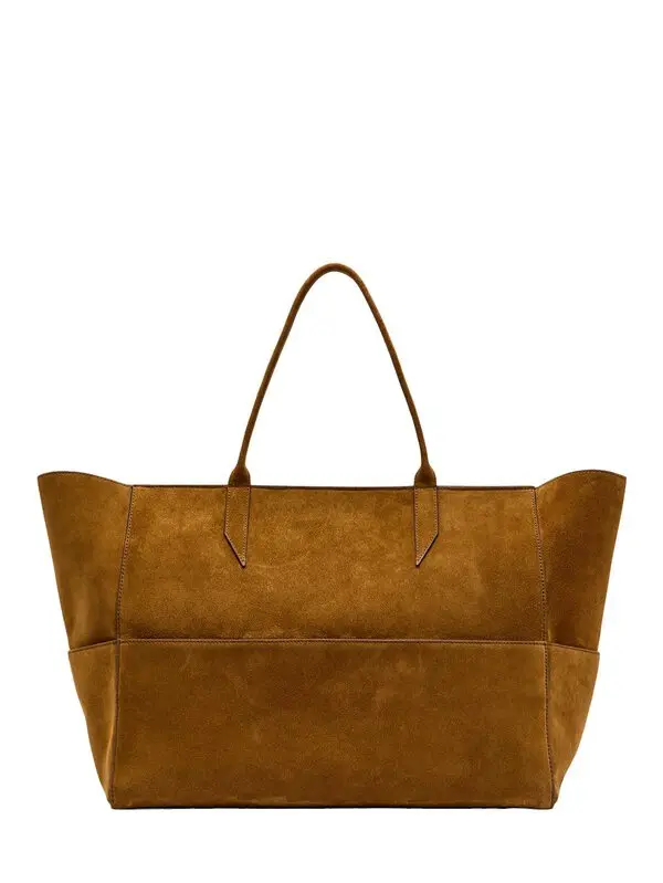 METIER Incognito Large Suede Tote Bag - Tan