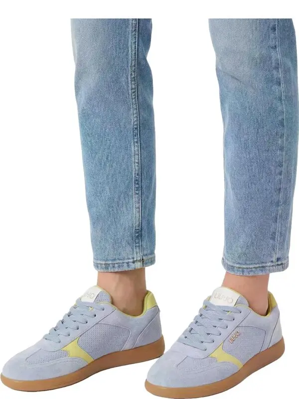 Liu Jo Perforated Suede Lace-up Sneakers - Blue