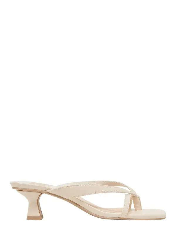 DOLCEVITA Brevel Wide Heel Sandals - Bone Leather