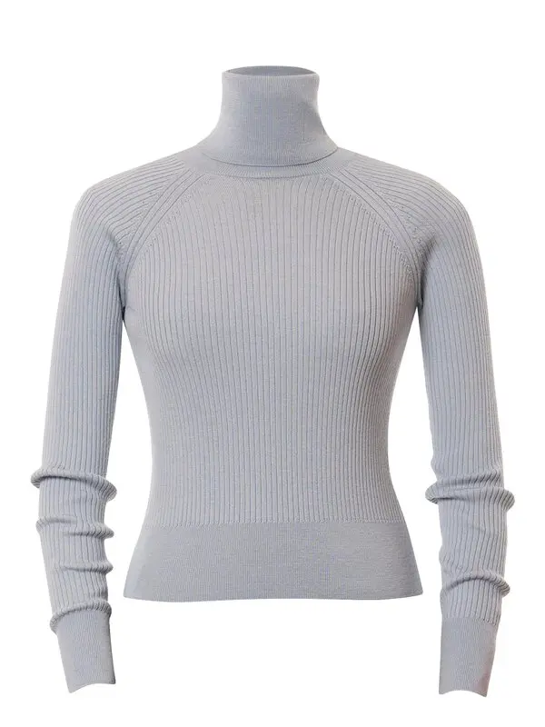 Lena Hoschek Wendy Turtleneck Top - Light Blue