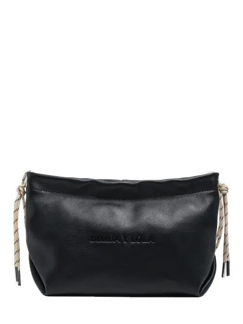 Bimba Y Lola Leather Shoulder Bag - Black