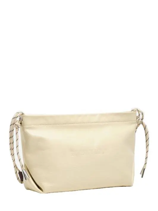 Bimba Y Lola Leather Shoulder Bag - Pale Yellow