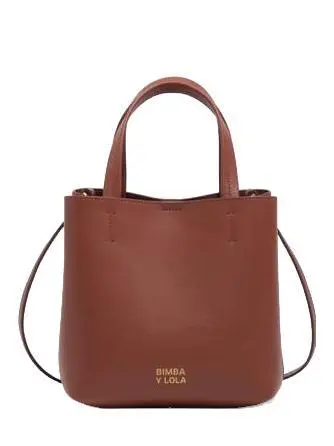 Bimba Y Lola Small Leather Bag - Nut
