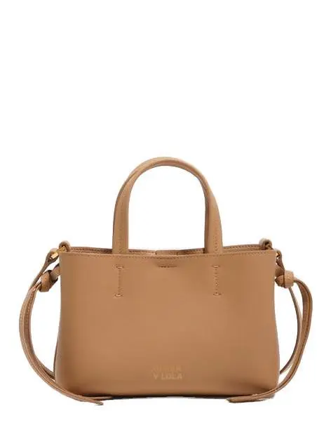Bimba Y Lola Mini Leather Bag - Hazelnut