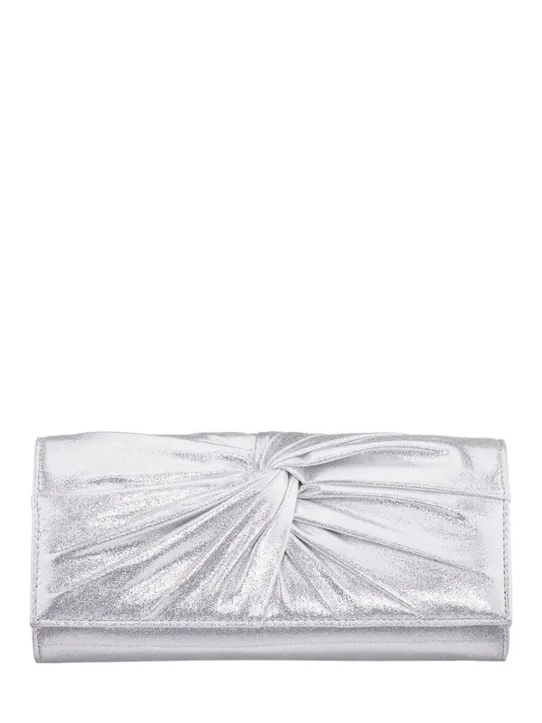 Nina Spirit Metallic Clutch - Silver