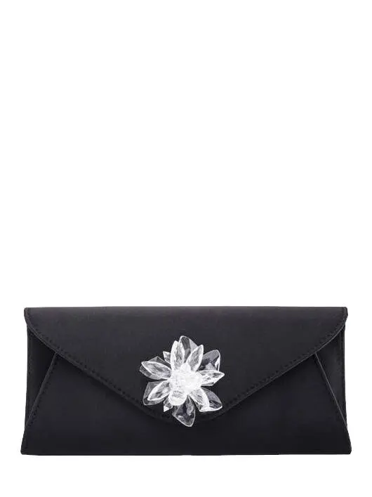 Nina Twila Envelope Clutch - Black