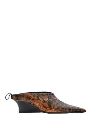 IRO PARIS Pointed Mules With Adjustable Ankle Strap - Black/cognac