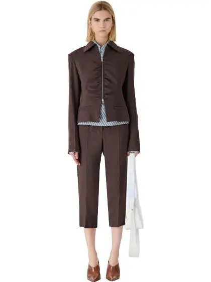 IRO PARIS Helvina Fitted Jacket - Dark Brown
