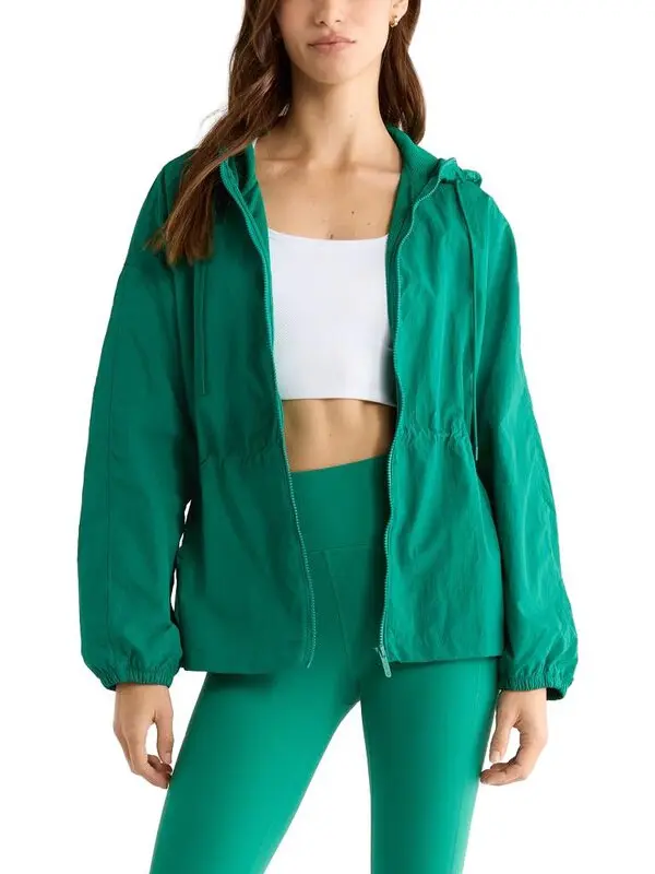 Zella Day To Day Cinched Windbreaker - Green Glade