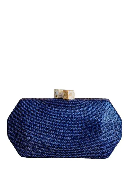 LIKHA Solid Octagon Clutch - Navy Blue