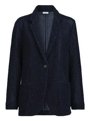 Brunello Cucinelli Net Knit Blazer - Blue