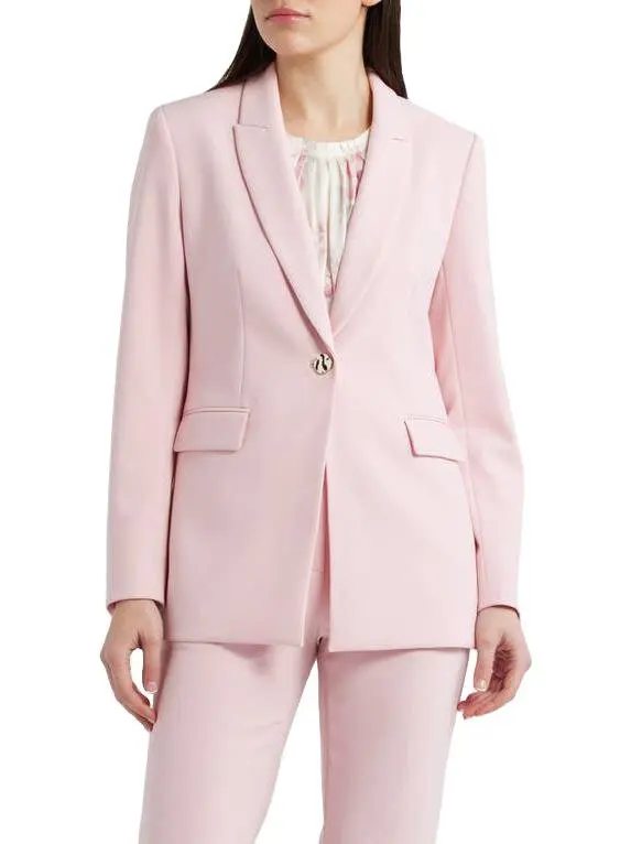 Anne Klein Single-button Jacket - Rose Water