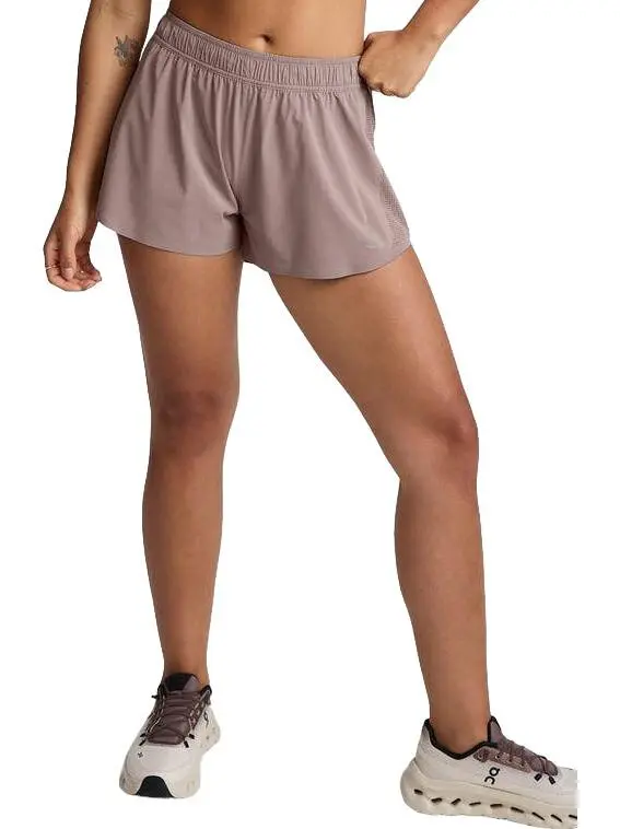 Beyond Yoga Solemate Run Shorts - Rosey Taupe