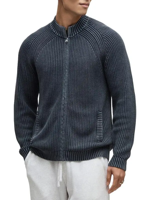 Barefoot Dreams Sunbleach Zip-up Cardigan - Indigo