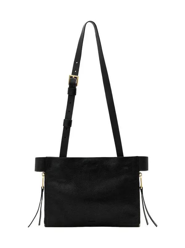ALLSAINTS Marlo Leather Crossbody Bag - Black