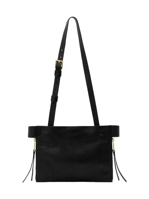 ALLSAINTS Marlo Leather Crossbody Bag - Black
