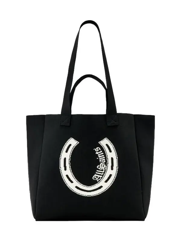 ALLSAINTS Izzy Horseshoe Canvas Tote - Black