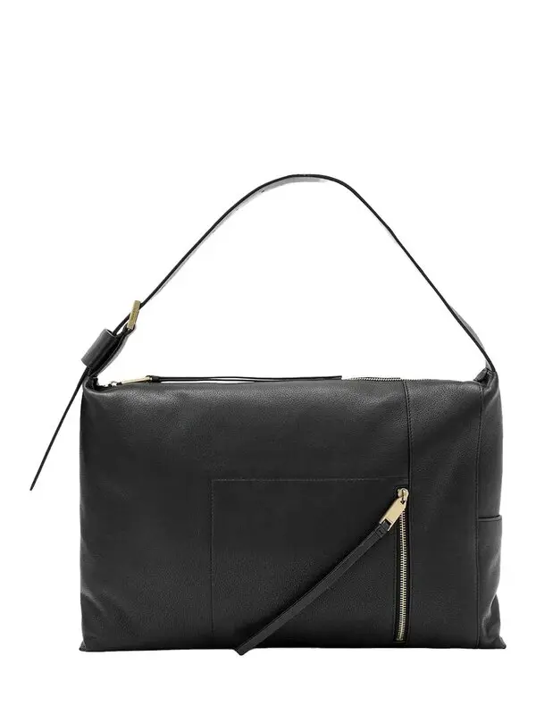 ALLSAINTS Alba Leather Shoulder Bag - Black