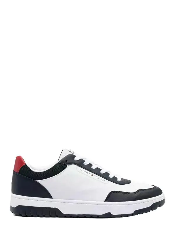 Tommy Hilfiger Panelled Leather Sneakers - Blue