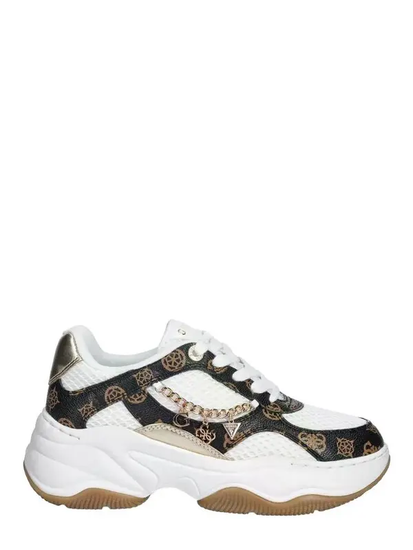 Guess Harpaa Chain-logo Sneakers - White