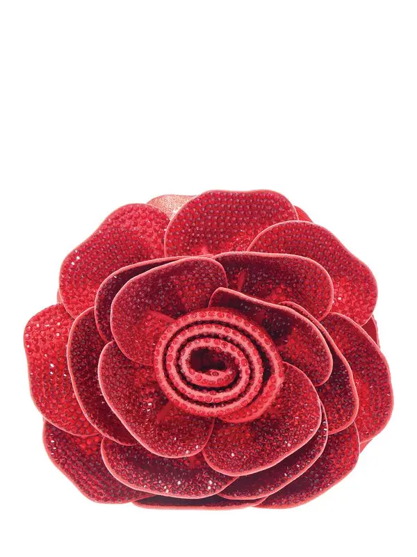 Judith Leiber Belle Soft Rose Clutch - Red