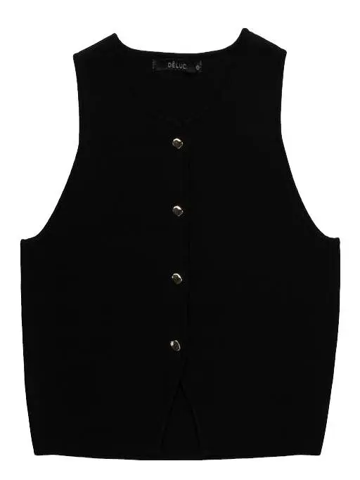 Deluc Ibiza Knit Vest - Black