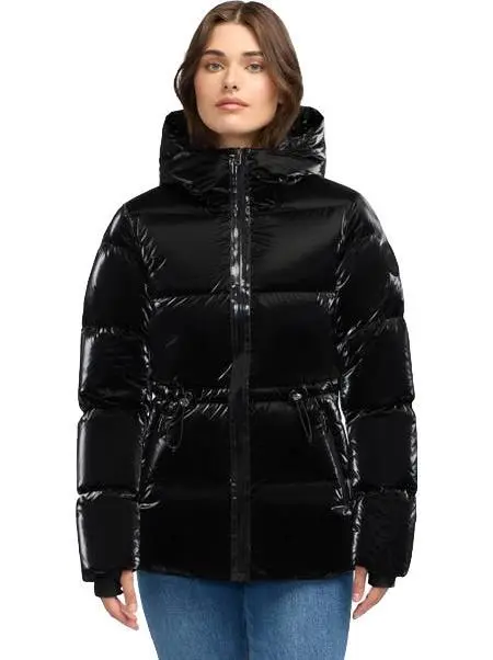 Pajar Enola Channel Quilted Mid-length Puffer - Black