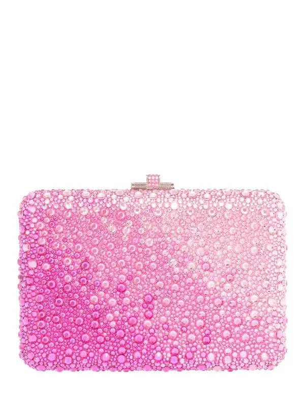 Judith Leiber Gradient Caviar Slim Slide - Pink