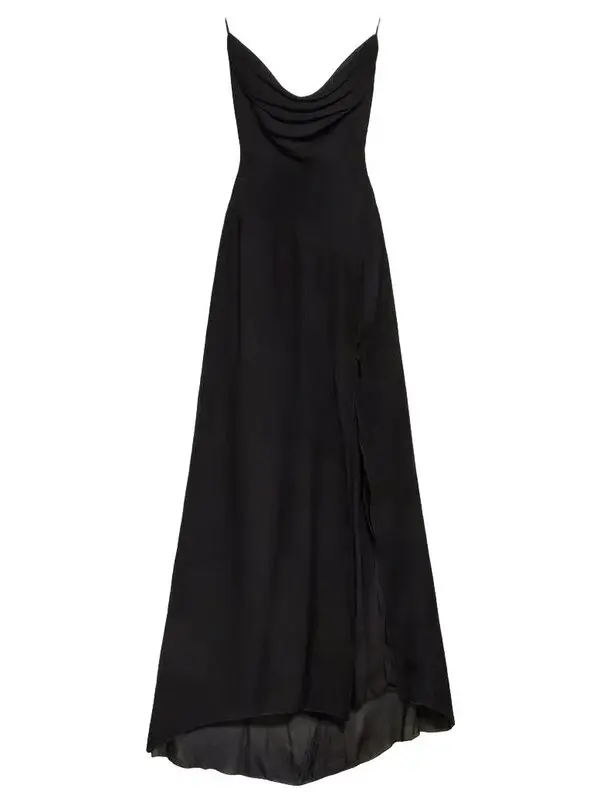Blumarine Gown Cowl Neck - Black