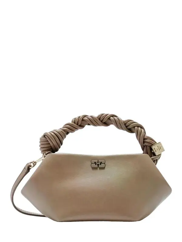 GANNI Mini Bou Logo Tote Bag - Brown