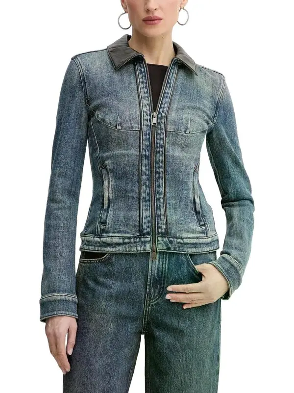 Miss Sixty Zipped Denim Jacket - Blue