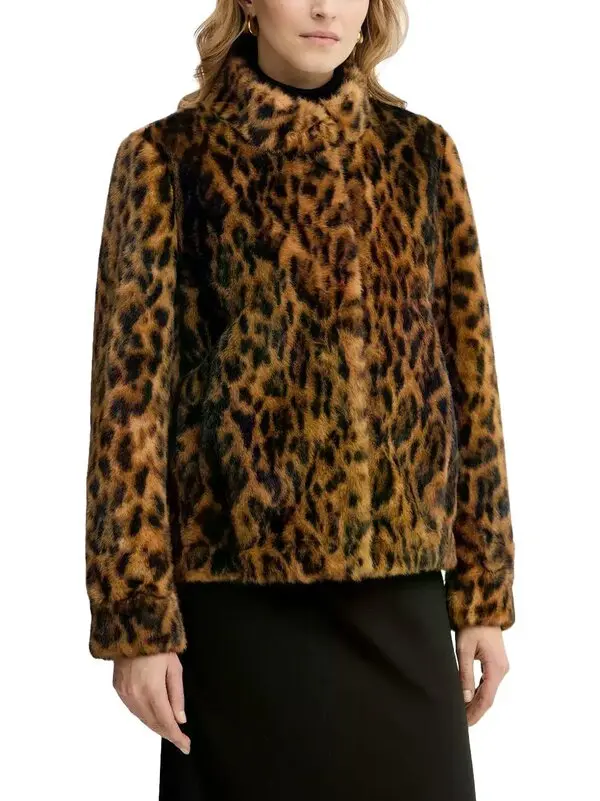 Guess Leopard-print Jacket - Brown