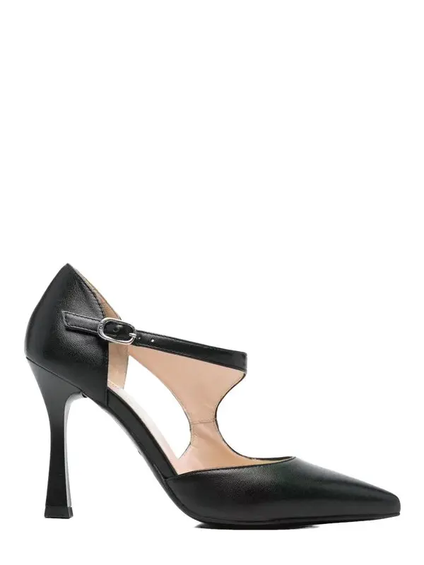 NEROGIARDINI Leather Pumps With Buckle-strap - Black