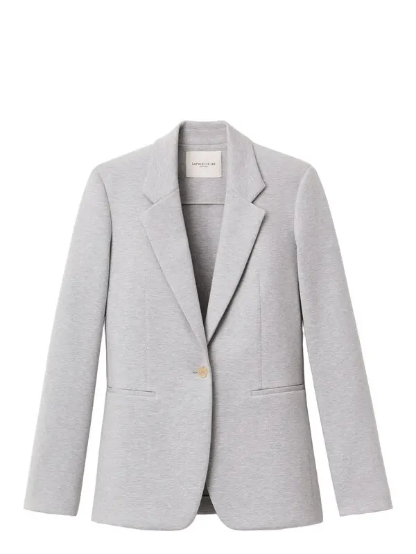 Lafayette 148 New York Scuba Cotton Melange Blazer - Greystone Melange