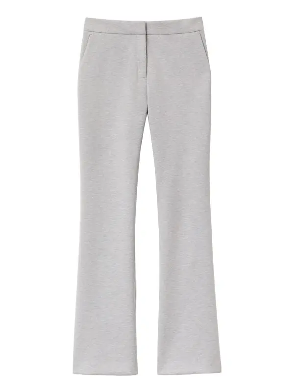 Lafayette 148 New York High-rise Flared Ankle Pants - Greystone Melange