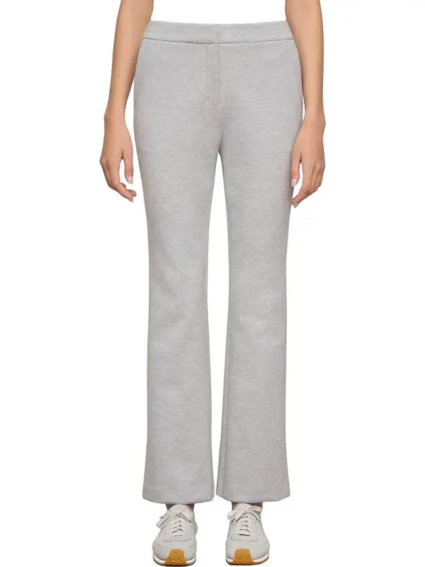 Lafayette 148 New York High-rise Flared Ankle Pants - Greystone Melange