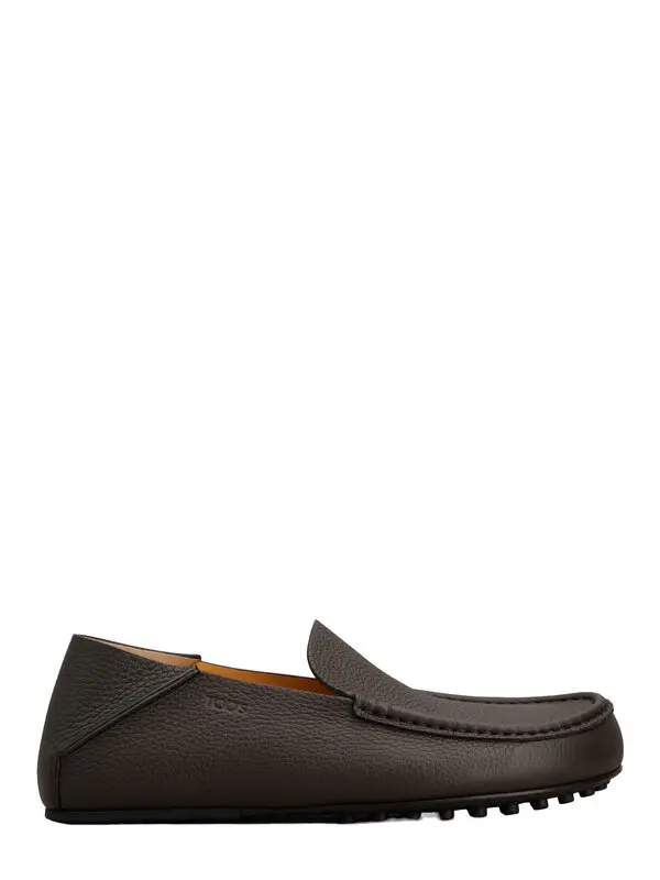 TOD'S Leather Slipper Loafers - Brown