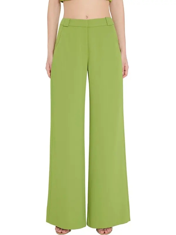 Amanda Uprichard Saddler Wide Leg Pants - Palmetto