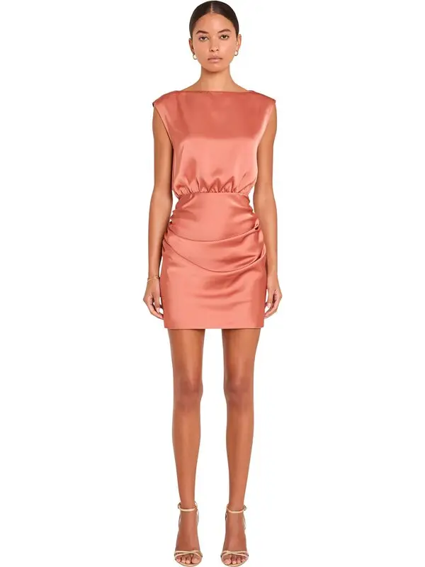 Amanda Uprichard Nora Mini Dress - Clay