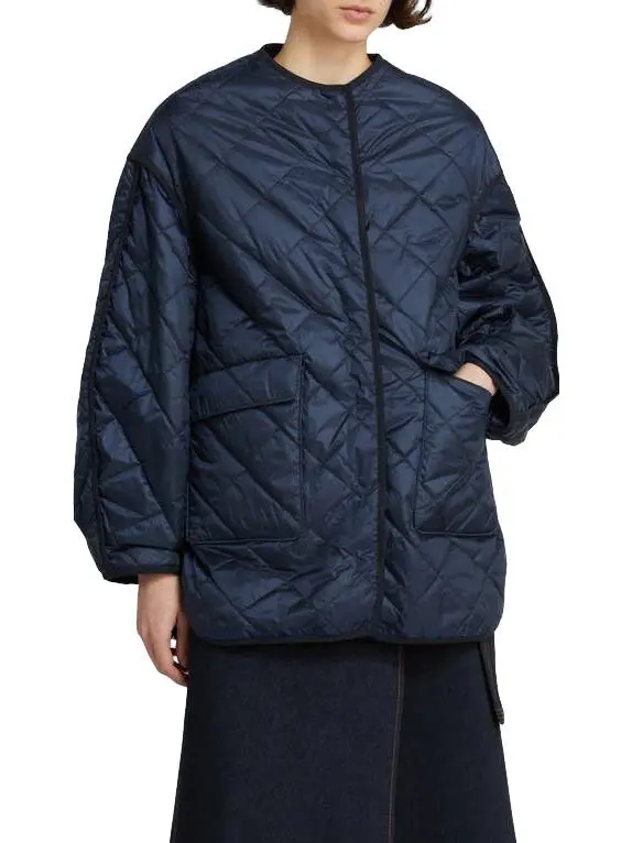 MM BY MAX MARA Spiga Collarless Quilted Jacket - Ultramarine