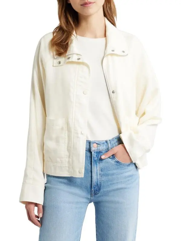Bernardo Crop Utility Jacket - White