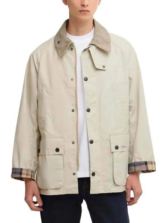 Barbour Bedale Coated Cotton Jacket - Clay