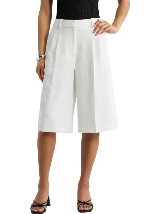 OPEN EDIT Crepe Culottes - Ivory