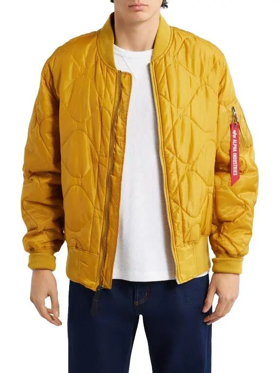 Alpha Industries L-2b Relaxed Water Resistant Quilted Bomber Jacket - Tumbleweed
