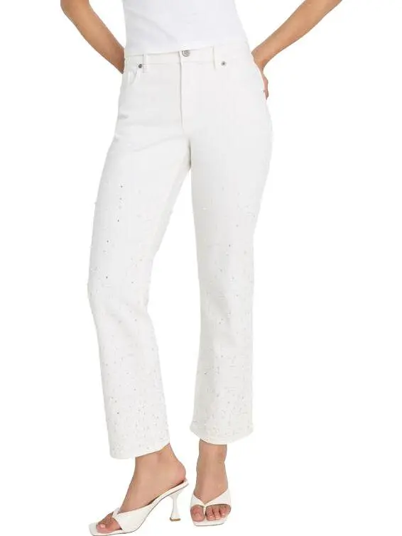 Good American Good Icon High-waist Straight-leg Crop Jeans - White001